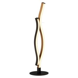 Lightplan Table Lamp Black with Wood Effect